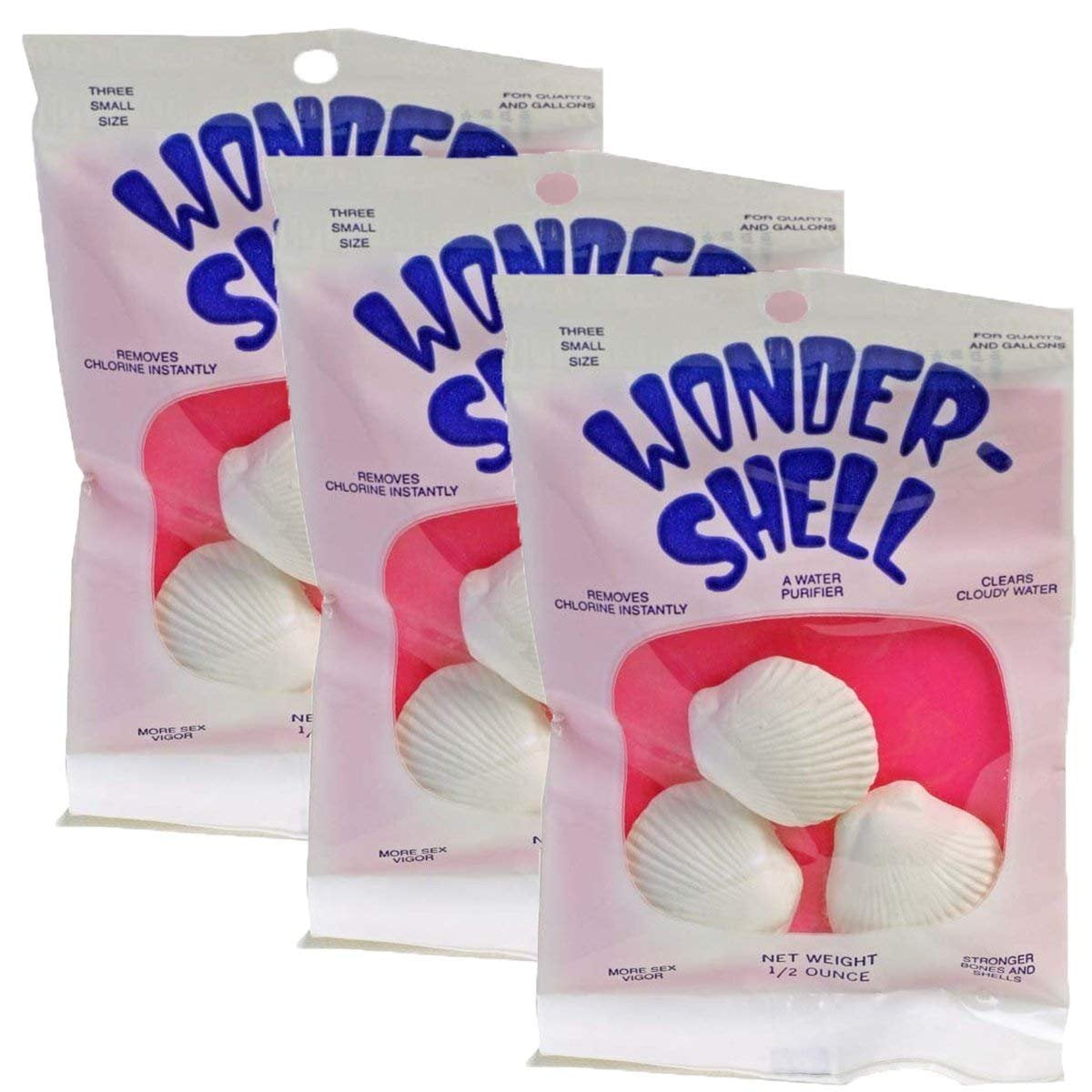 3 Packages Weco Wonder Shell Natural Minerals 3 Pack, Small - Total of ...