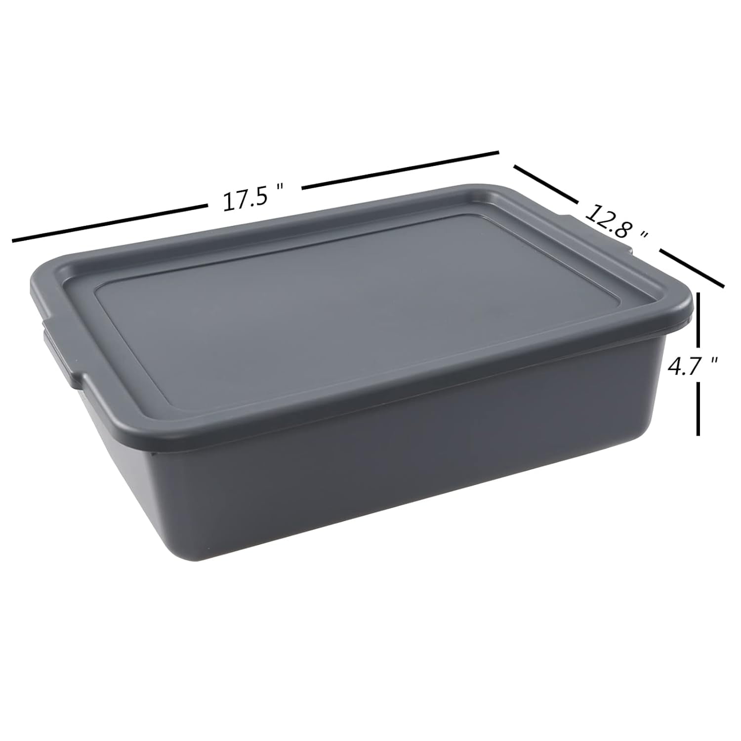 3 Packs 13 L Plastic Bus Box with Lid, Utility Tub for Home, Restaurant ...