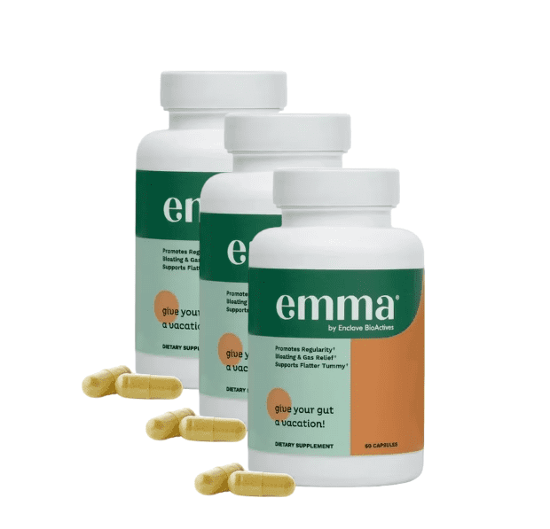3 Packs (180 Capsules) 60 Capsules Emma Gut Health: Exclusive Solution ...