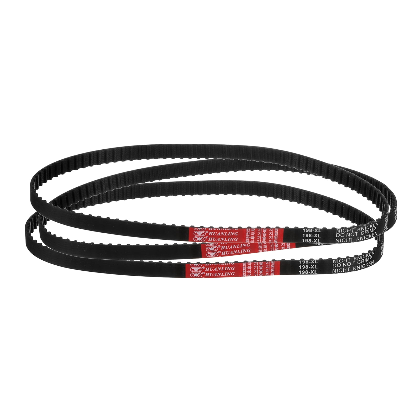 3 Packs 198XL Timing Belt 99 Teeth Black Cogged Rubber Geared Belt, 3D ...