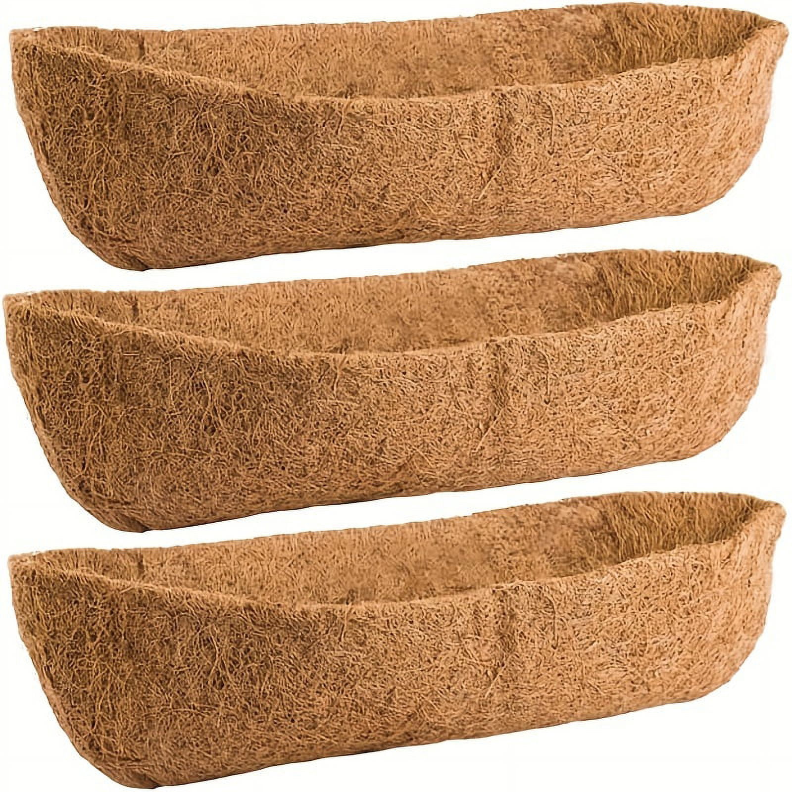3 Packs 24Inch Coco Liners - Natural Coconut Coir Fiber Replacement ...