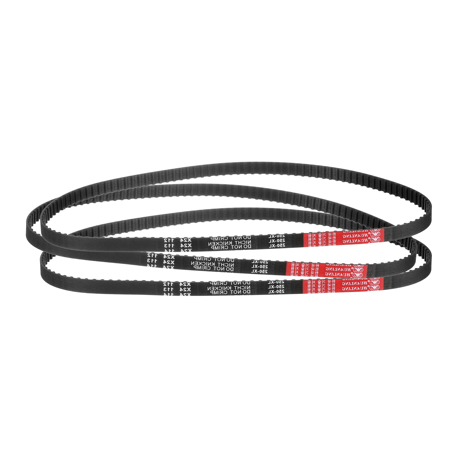 3 Packs 250XL Timing Belt 125 Teeth Black Cogged Rubber Geared Belt, 3D ...