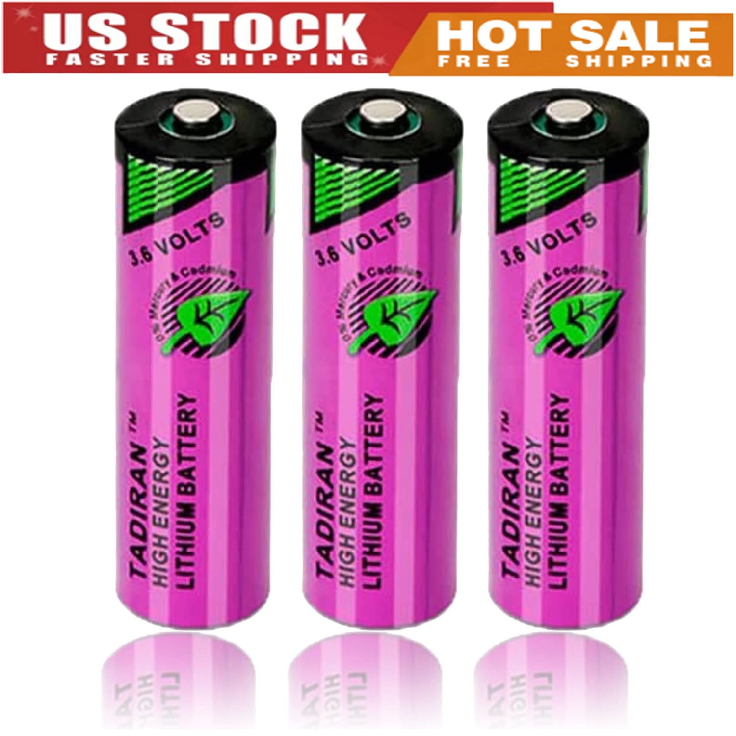(3-Packs) 3.6V 2400mAh TL-5903 AA Lithium Battery for Tadiran TL-5903 ...
