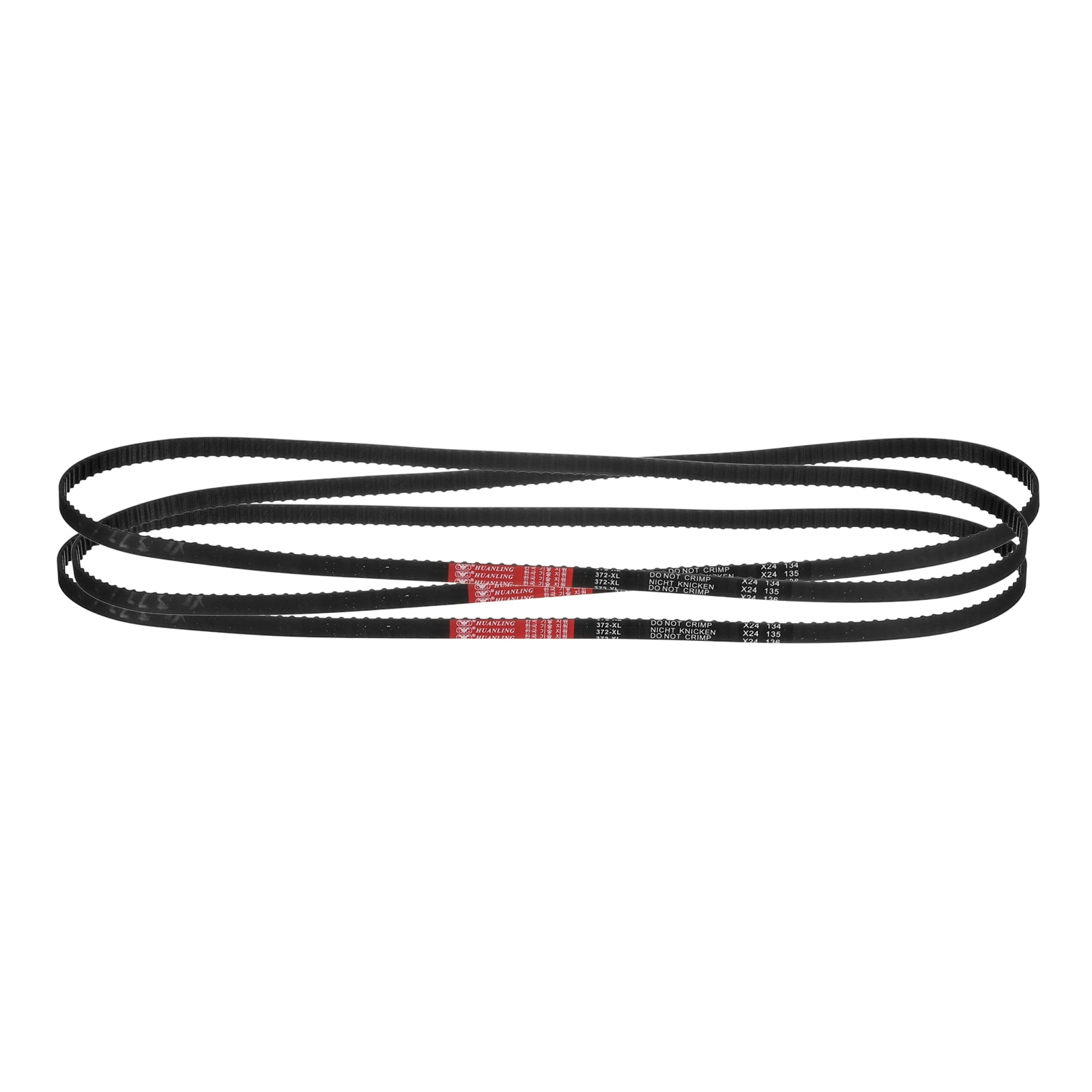 3 Packs 372XL Timing Belt 186 Teeth Black Cogged Rubber Geared Belt, 3D ...