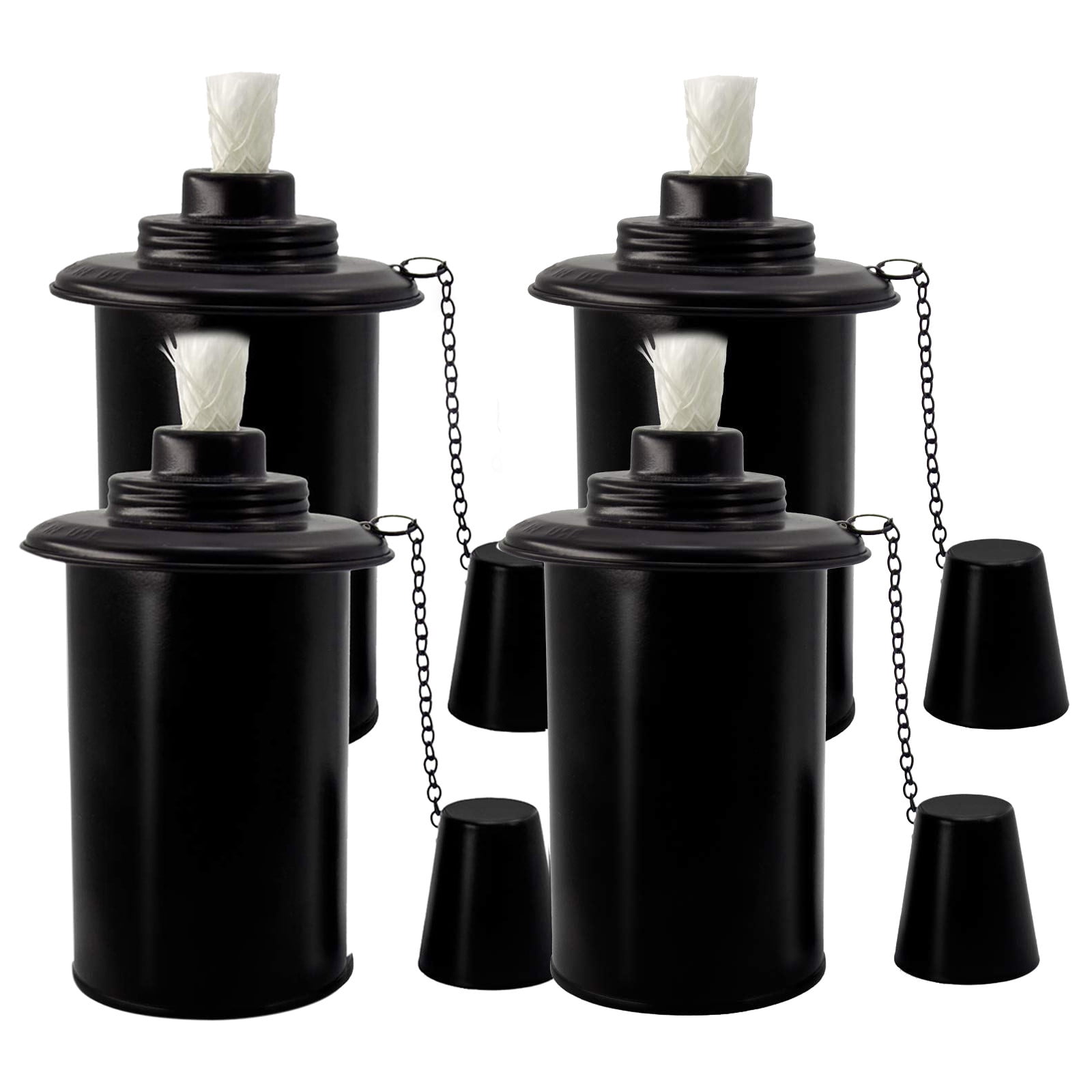 3 Packs 4 Pack Outdoor Torch Canister with Wicks and Covers Refillable ...
