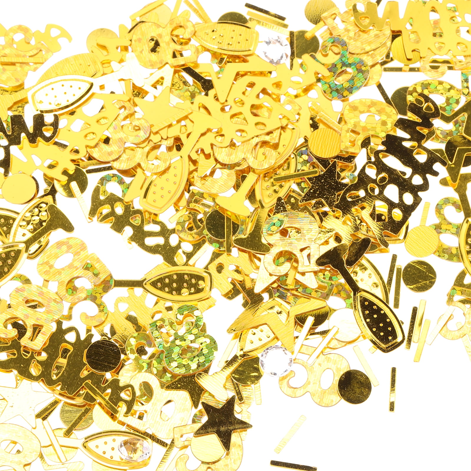 Golden PVC Confetti for Decoration with Crown and Bead Designs for ...