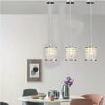 3 Packs Adjustable Crystal Pendant Lamp Modern Ceiling Light Fixture ...