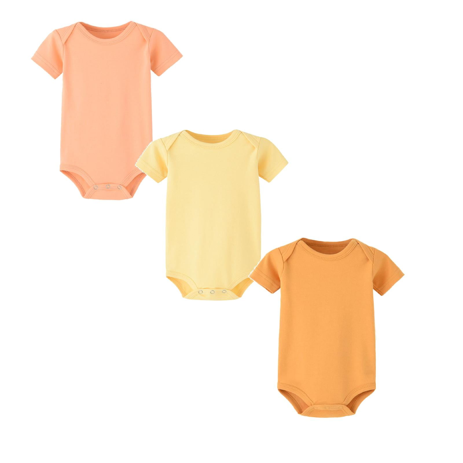 3 Packs Baby Boy Clothes Newborn Bodysuit Thin Backed Onesie Pajamas ...
