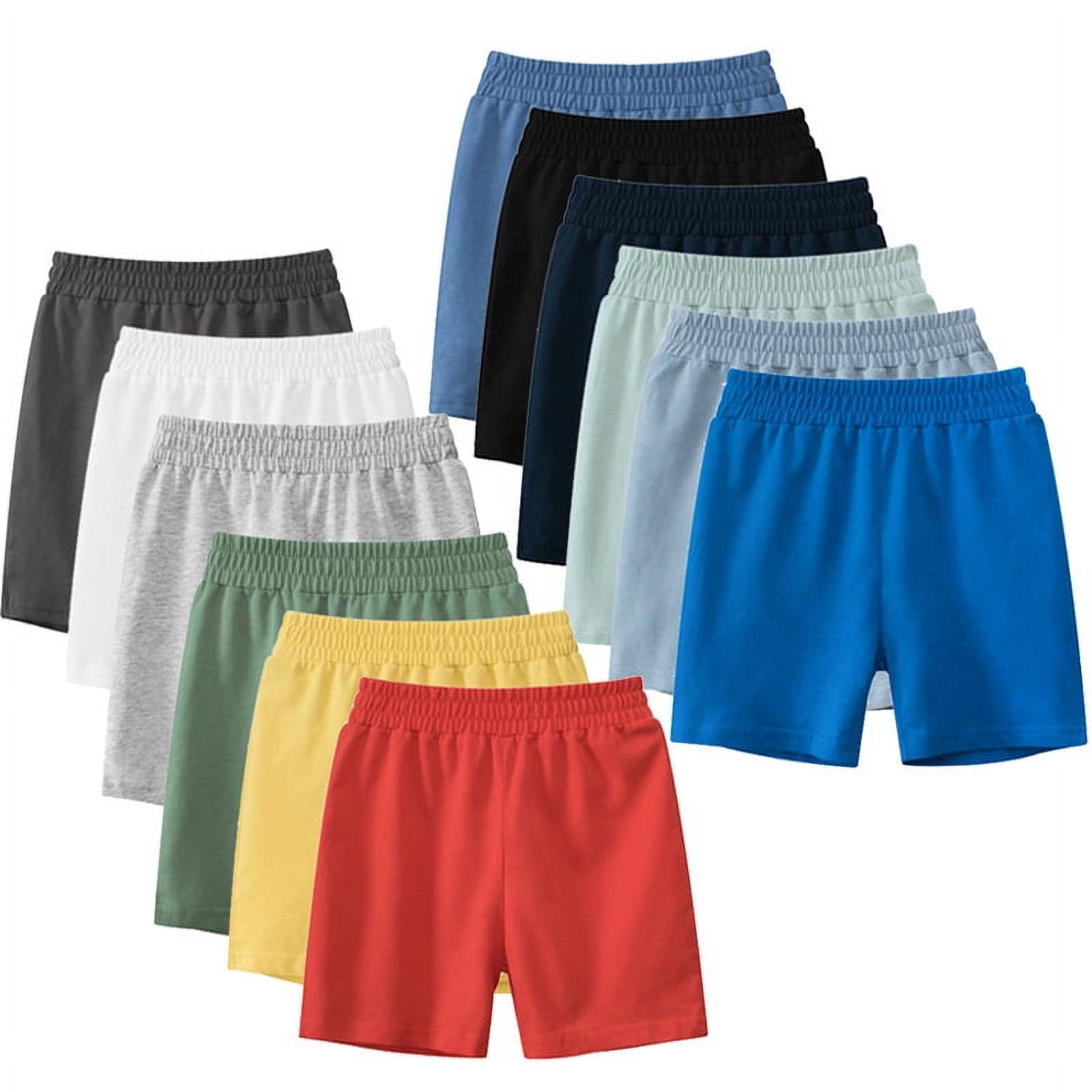 3 Packs Baby Boys Elastic Waist Shorts Solid Kids Cotton Shorts ...
