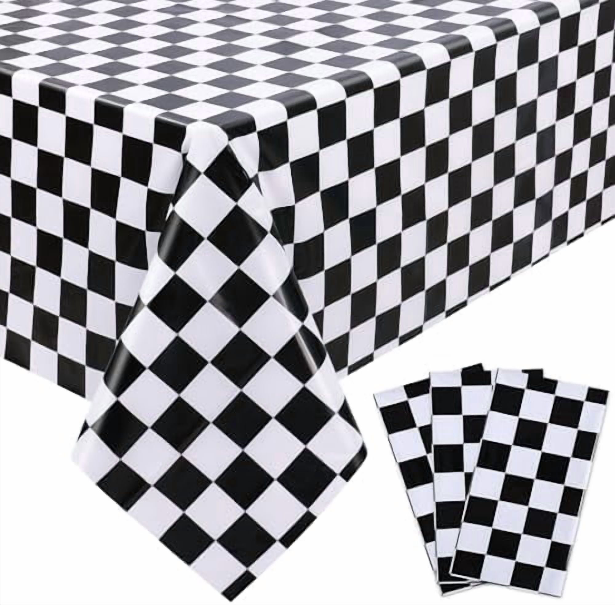 Black And White Checkered Tableclothnull