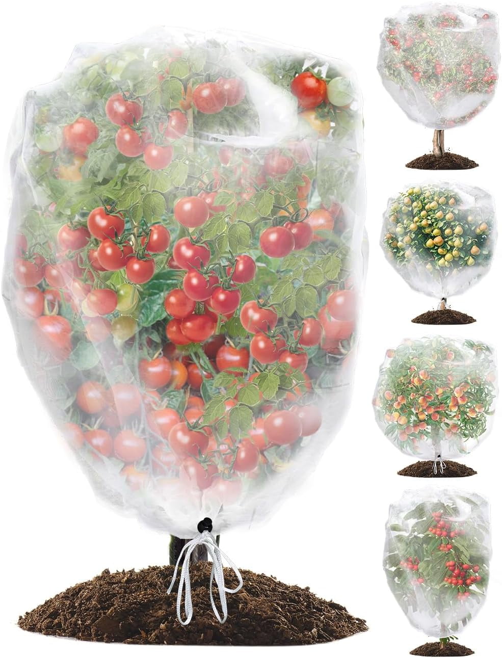 3 Packs Blueberry Bushes Netting Cover with Drawstring, 3.3Ft x 2.6Ft ...