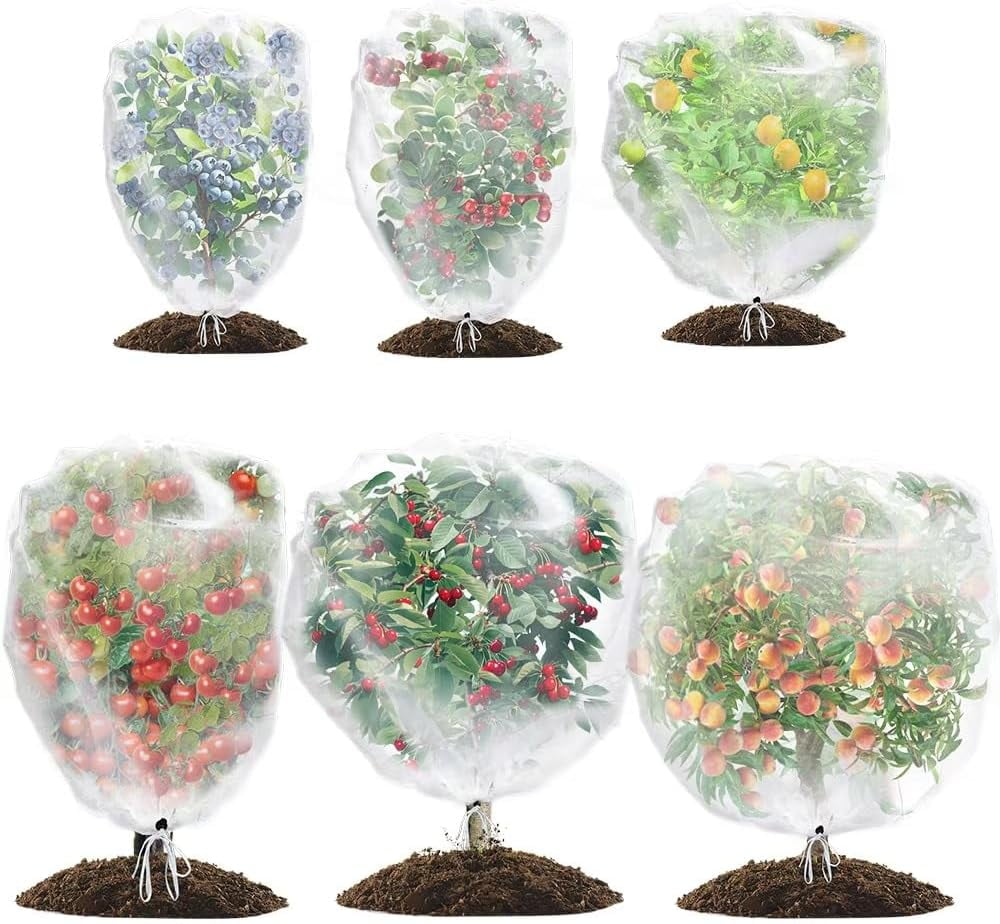 3 Packs Blueberry Bushes Netting Cover with Drawstring, 3.3Ft x 2.6Ft ...