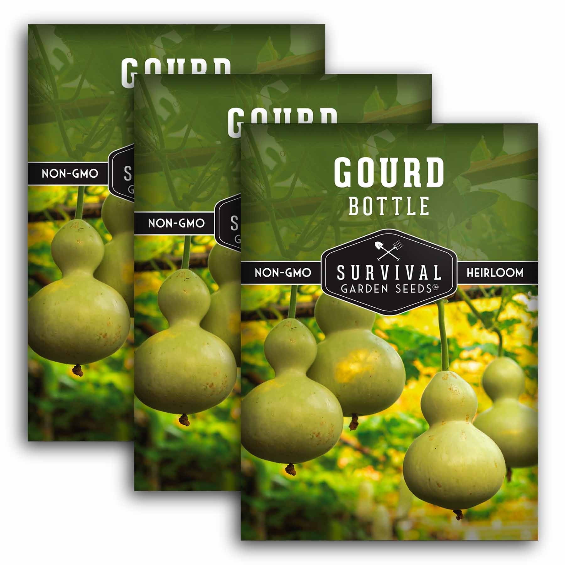 3 Packs Bottle Gourd Seed - Birdhouse or Calabash Gourds - Non-GMO ...