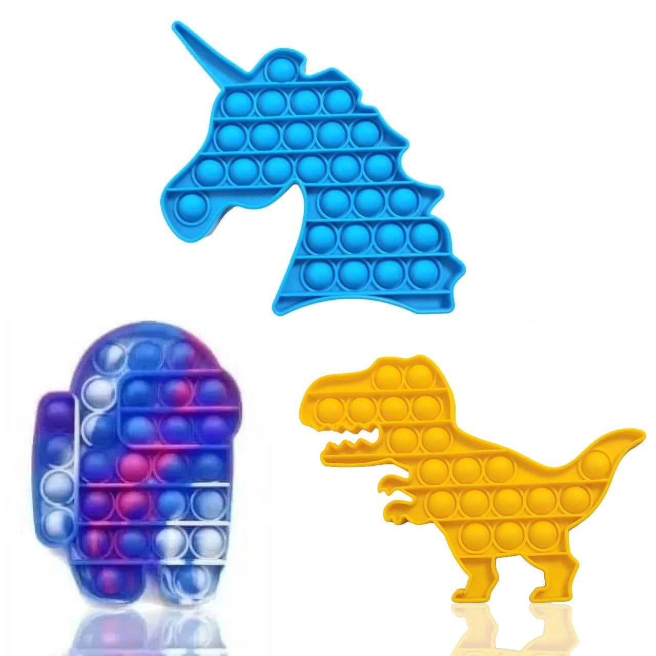 3 Packs Bubble Sensory its Push It Fidget Pop Toy, Popper Poop Figetget ...