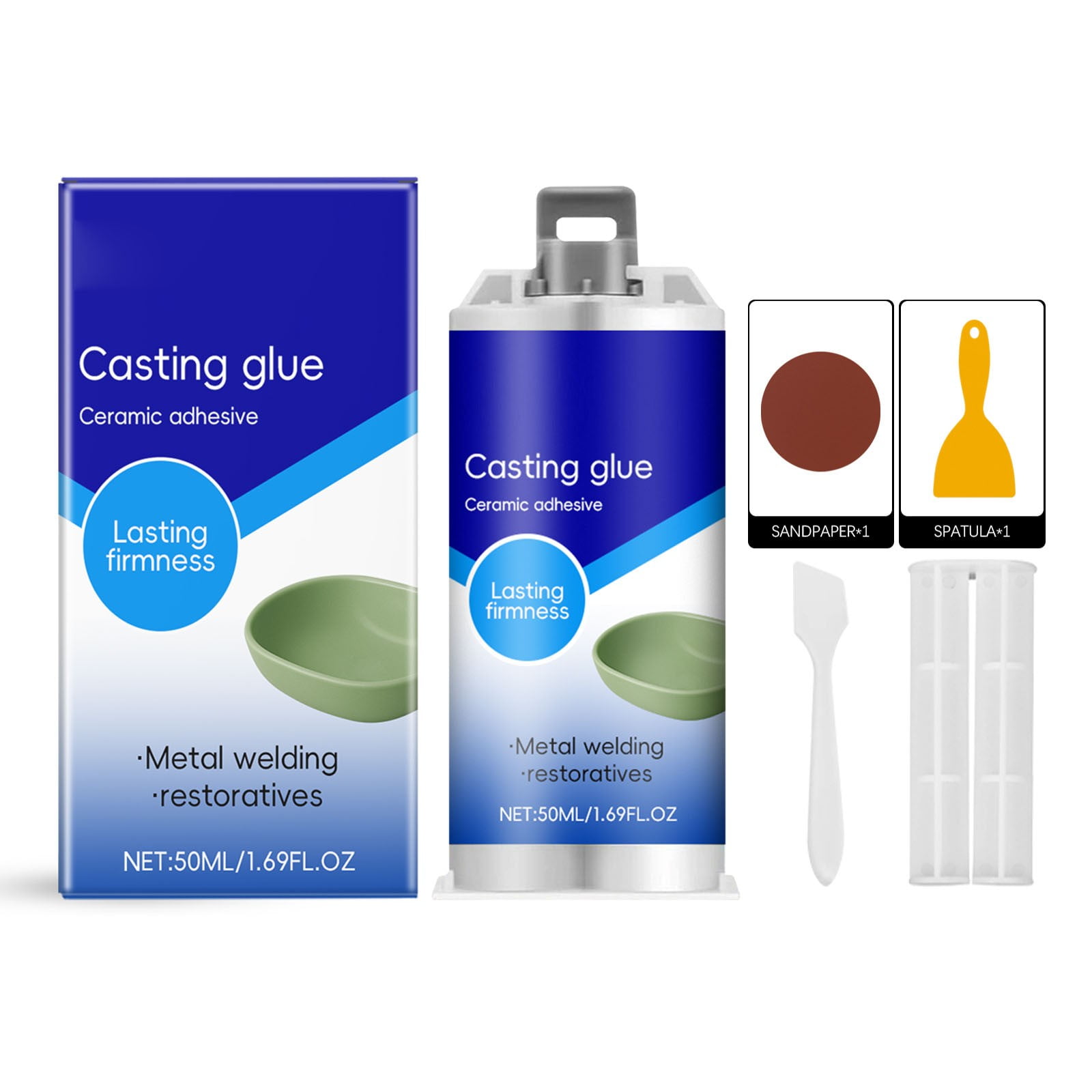 3 Packs Ceramic Adhesive Strong Repair Glue for Porcelain Tiles Pottery Fast Drying Epoxy Resin ...