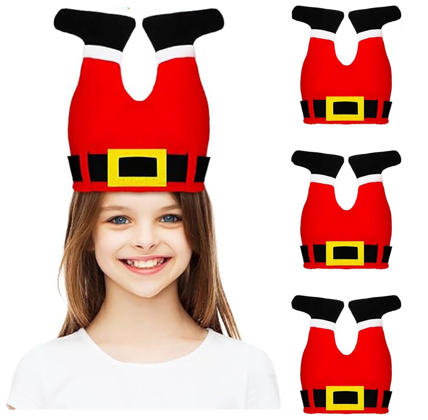 3 Packs Christmas Santa Pants Hats for Funny, Novelty Adult Christmas ...