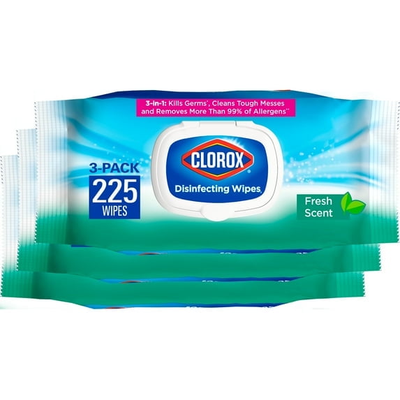 (3 Packs) Clorox Disinfecting Wipes, Fresh Scent, 75 Count Each ...