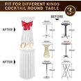 3 Packs Cocktail Table Covers Spandex Stretch White Round Tablecloth ...