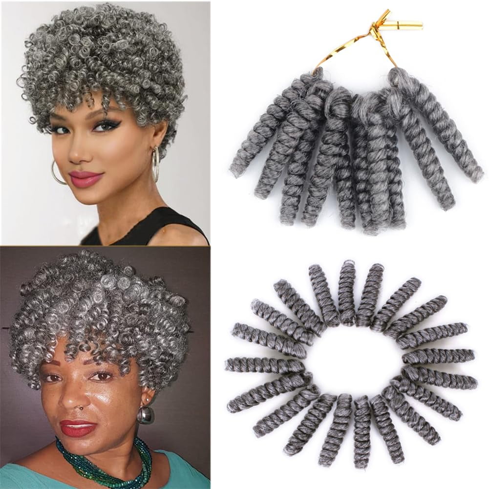 3 Packs Crochet Braids Short Crochet Braiding Bouncy Twist Spiral Curls ...