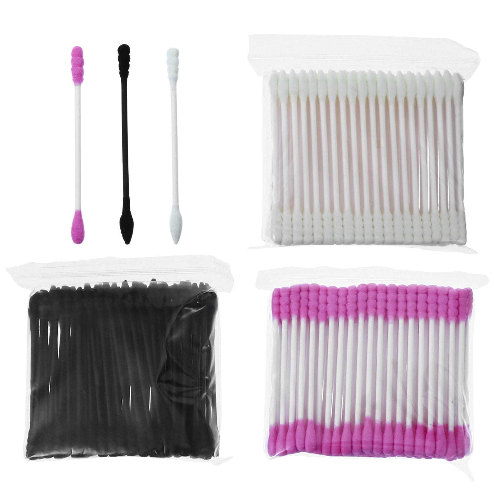 3 Packs Disposable Cotton Swabs Double Head Swabs Spiral Swabs for ...
