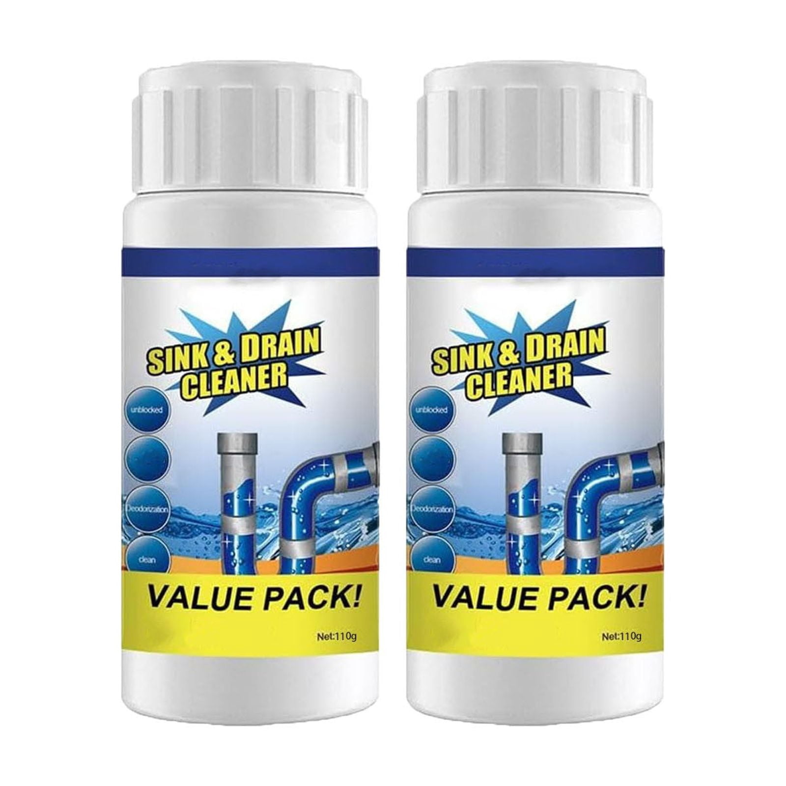 3 Packs Fast Acting Enzyme Drain Cleaner for Toilet Sink Shower - Clog ...