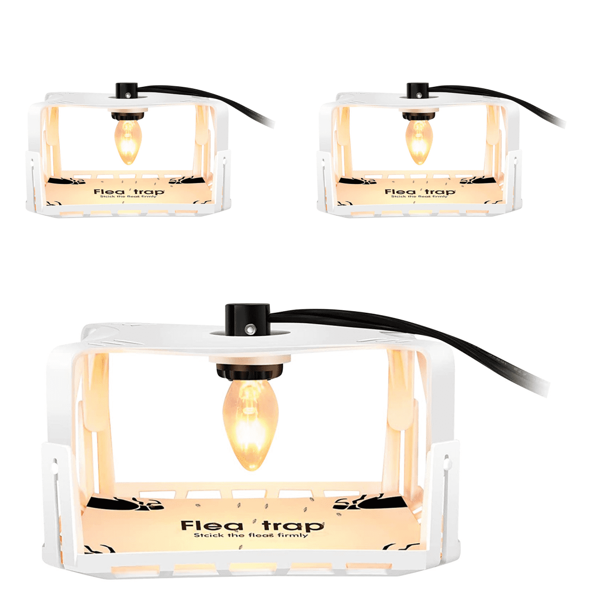 3 Packs Flea Traps for Inside Your Home with Machine *1,Lamp Holder ...