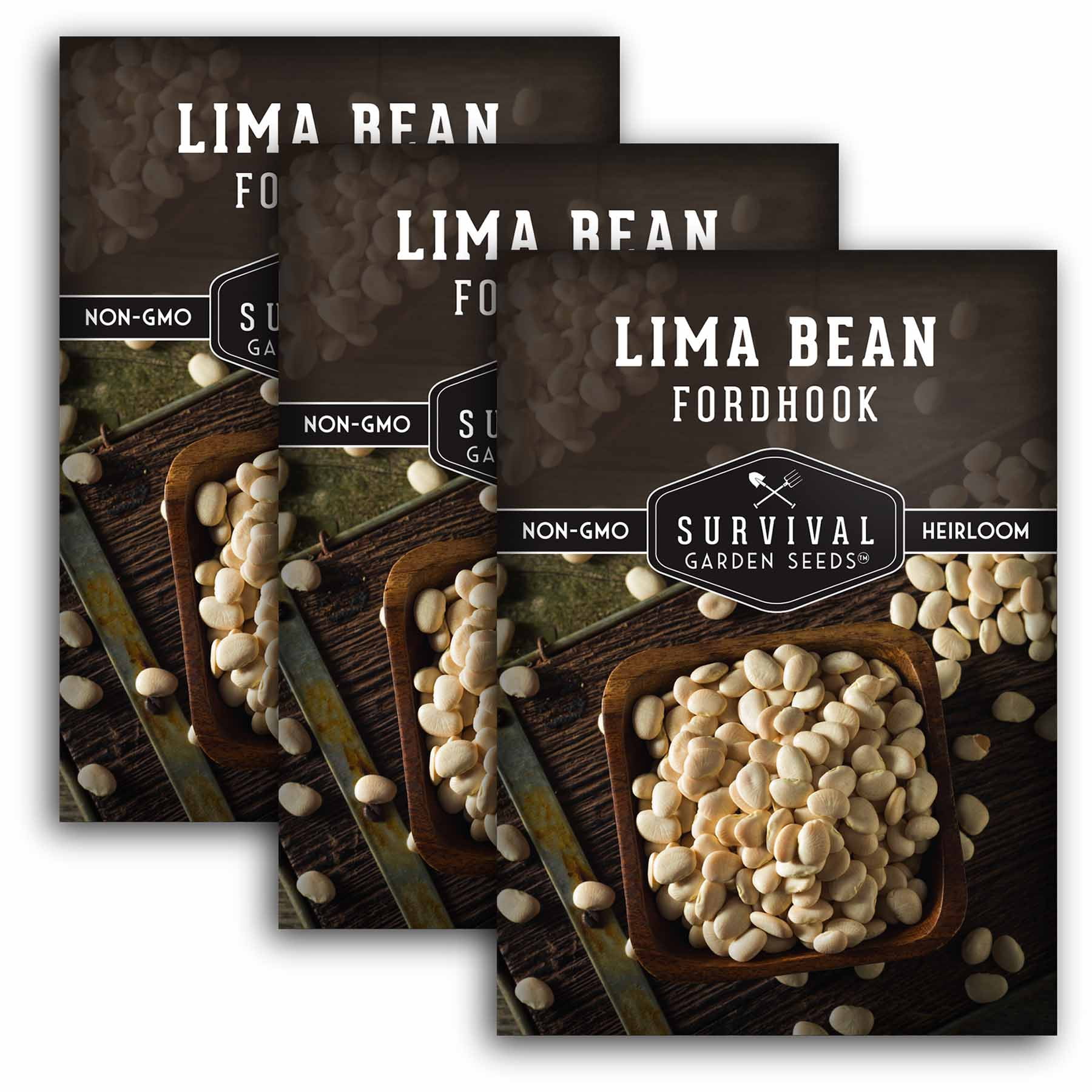 3 packs Fordhook Lima Bean Seeds - Butter Beans - Non-GMO Heirloom Annual Full Sun - Walmart.com