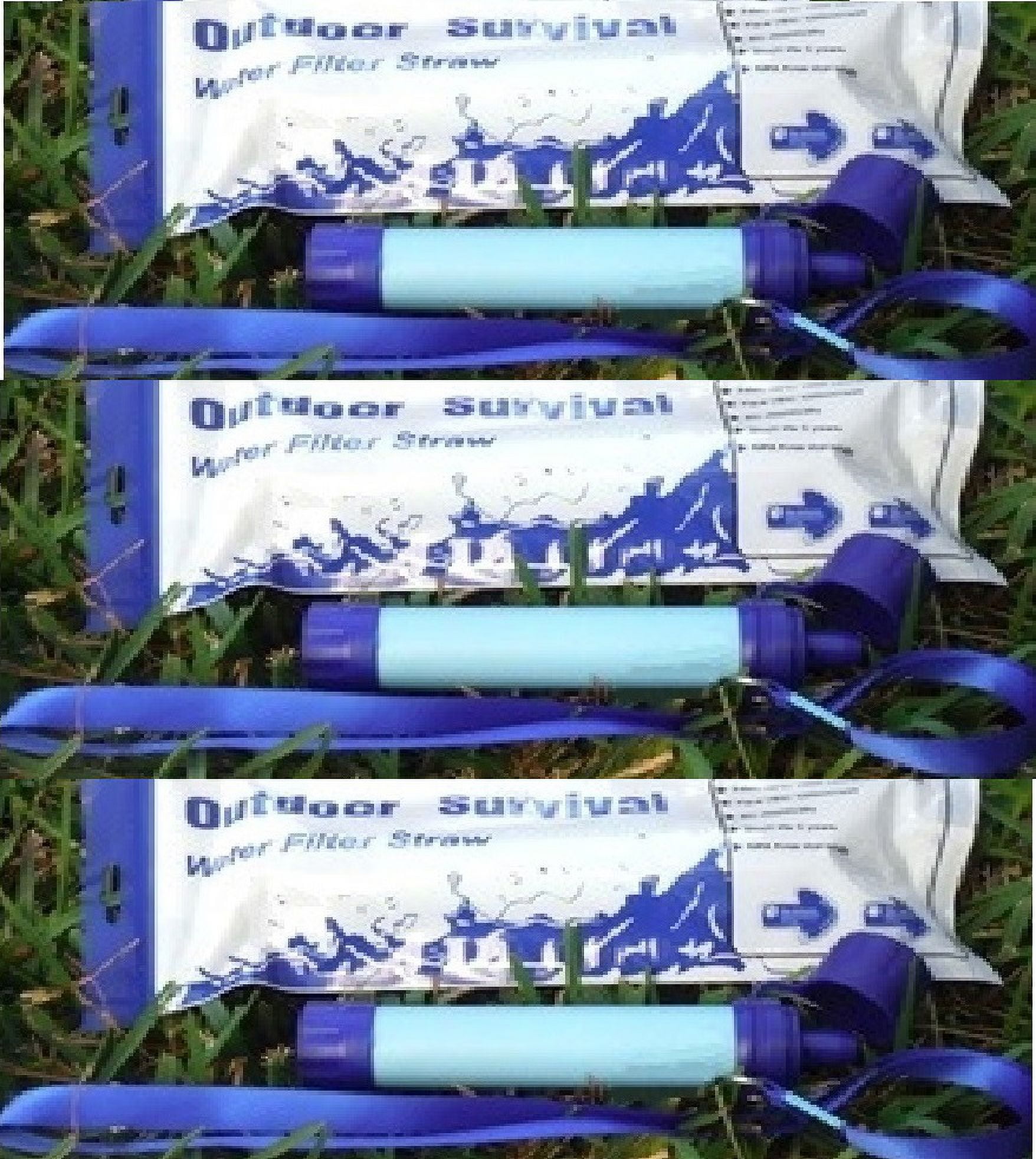 3 Packs Galaxy Personal Portable Water Filter Straw Filtration Purifier ...