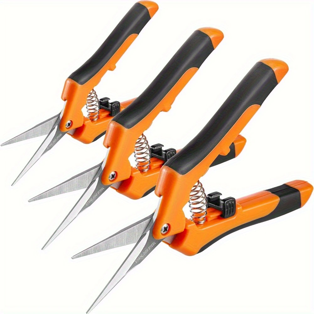 HOMNEER 3 packs Garden Pruning Shears, Garden Trimming Scissors ...