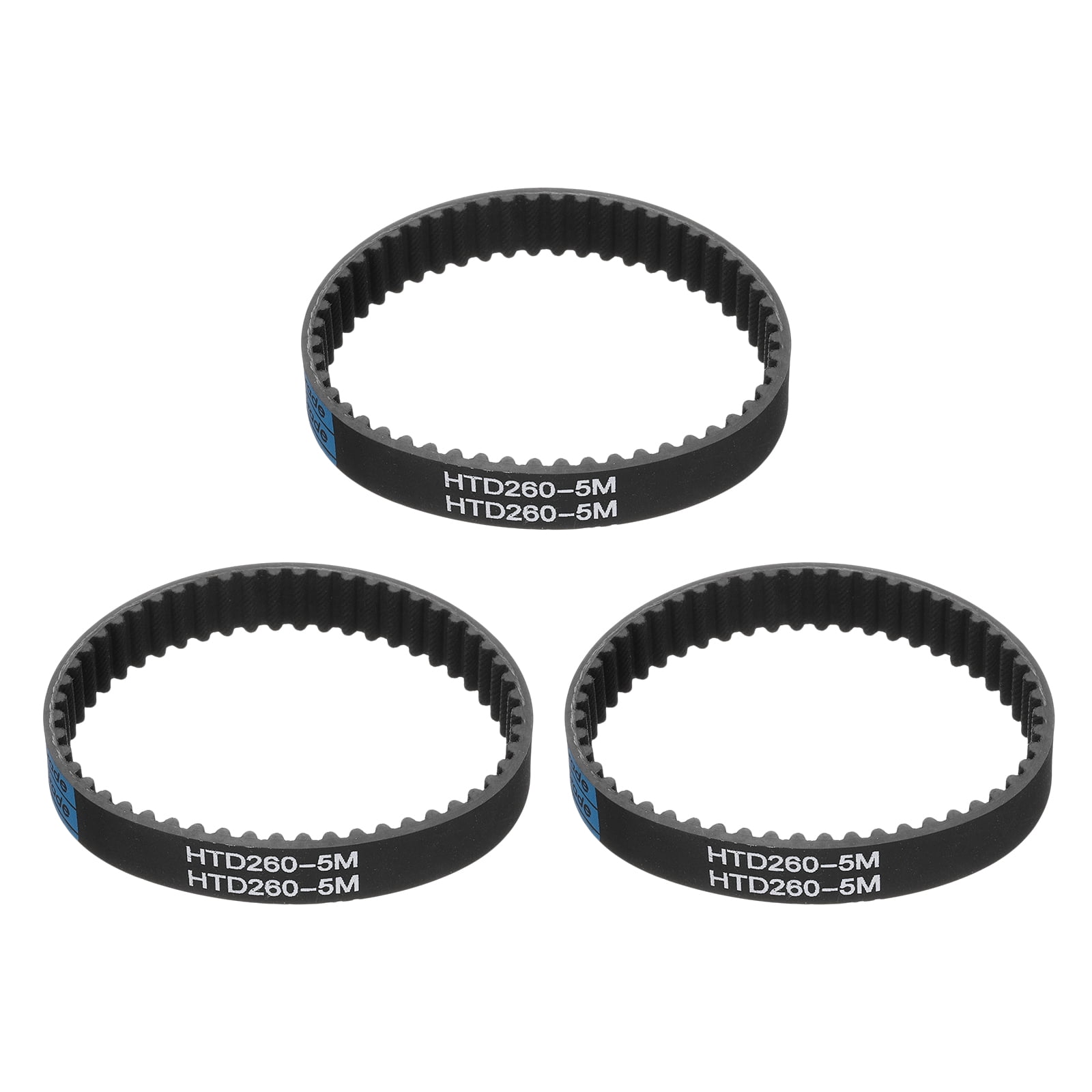3 Packs HTD-5M Rubber Timing Belt 52 Teeth, 260mm Pitch Length, Closed ...