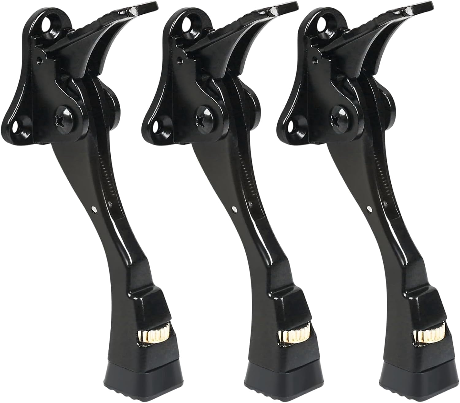 3 Packs Heavy Duty Kickdown Door Stopper, One Touch Adjustable Kickdown ...