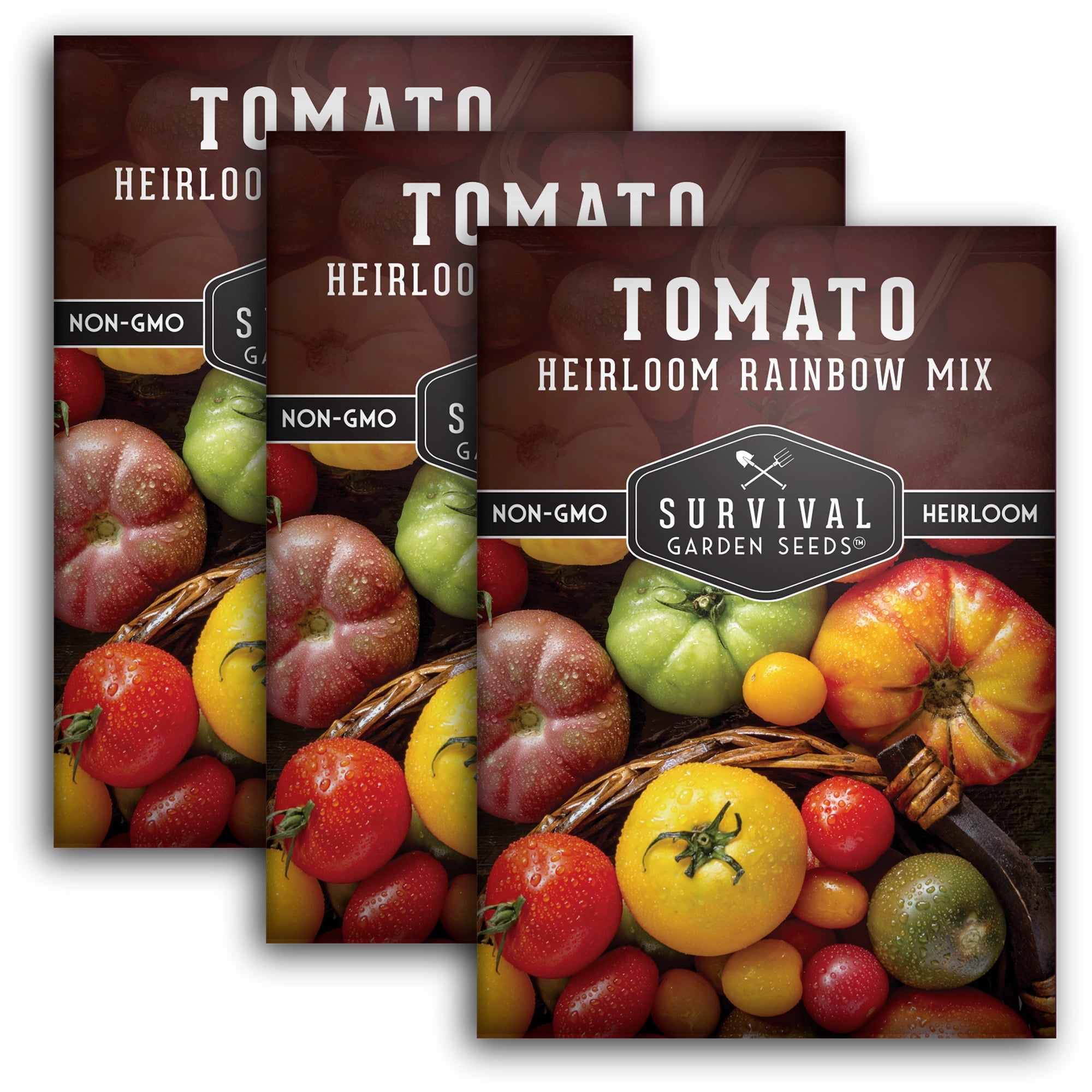 3 Packs Heirloom Rainbow Mix Tomato Seed - Non-GMO Heirloom Vegetable ...
