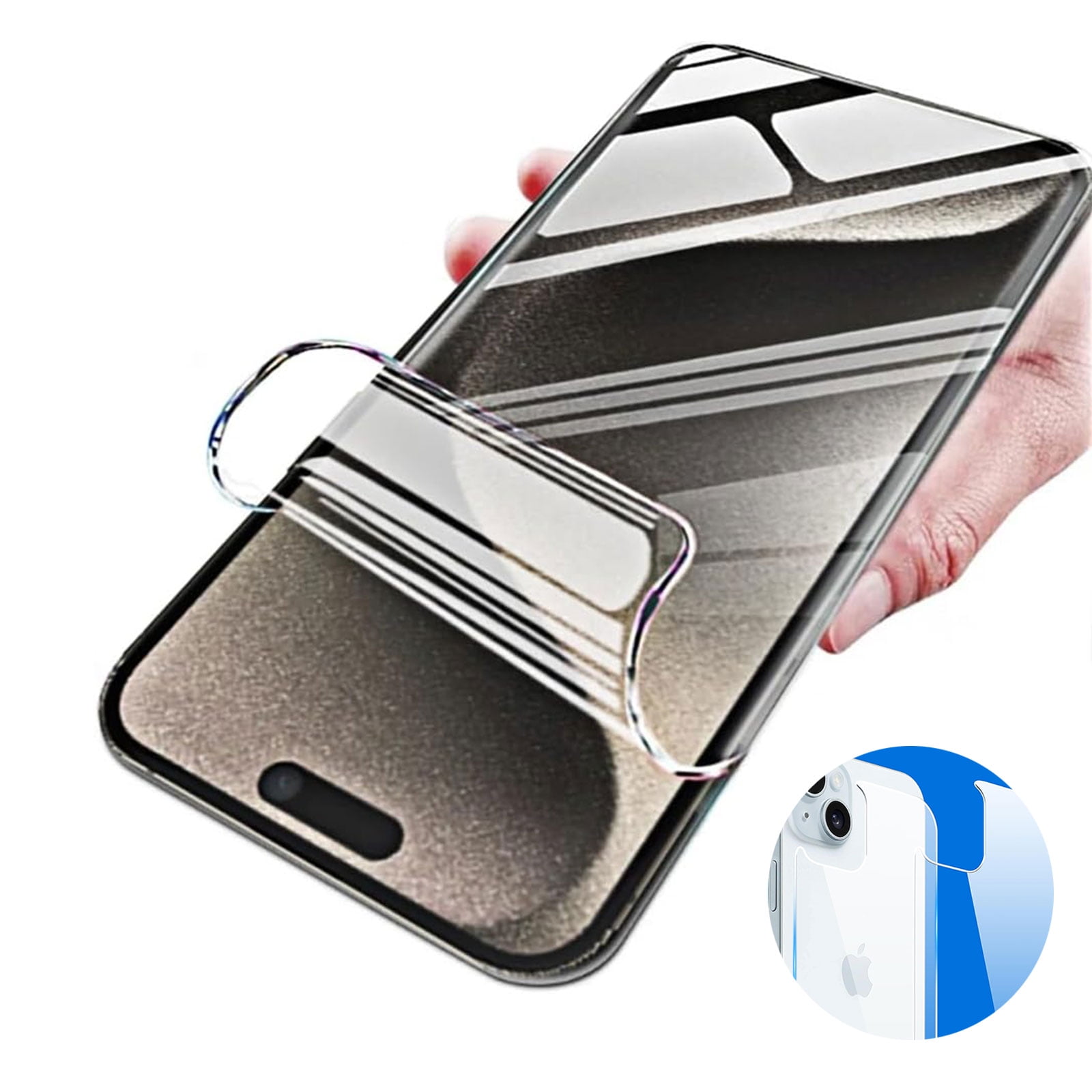 3 Packs High Sensitivity Hydrogel Film Screen Protector for iPhone 15 ...