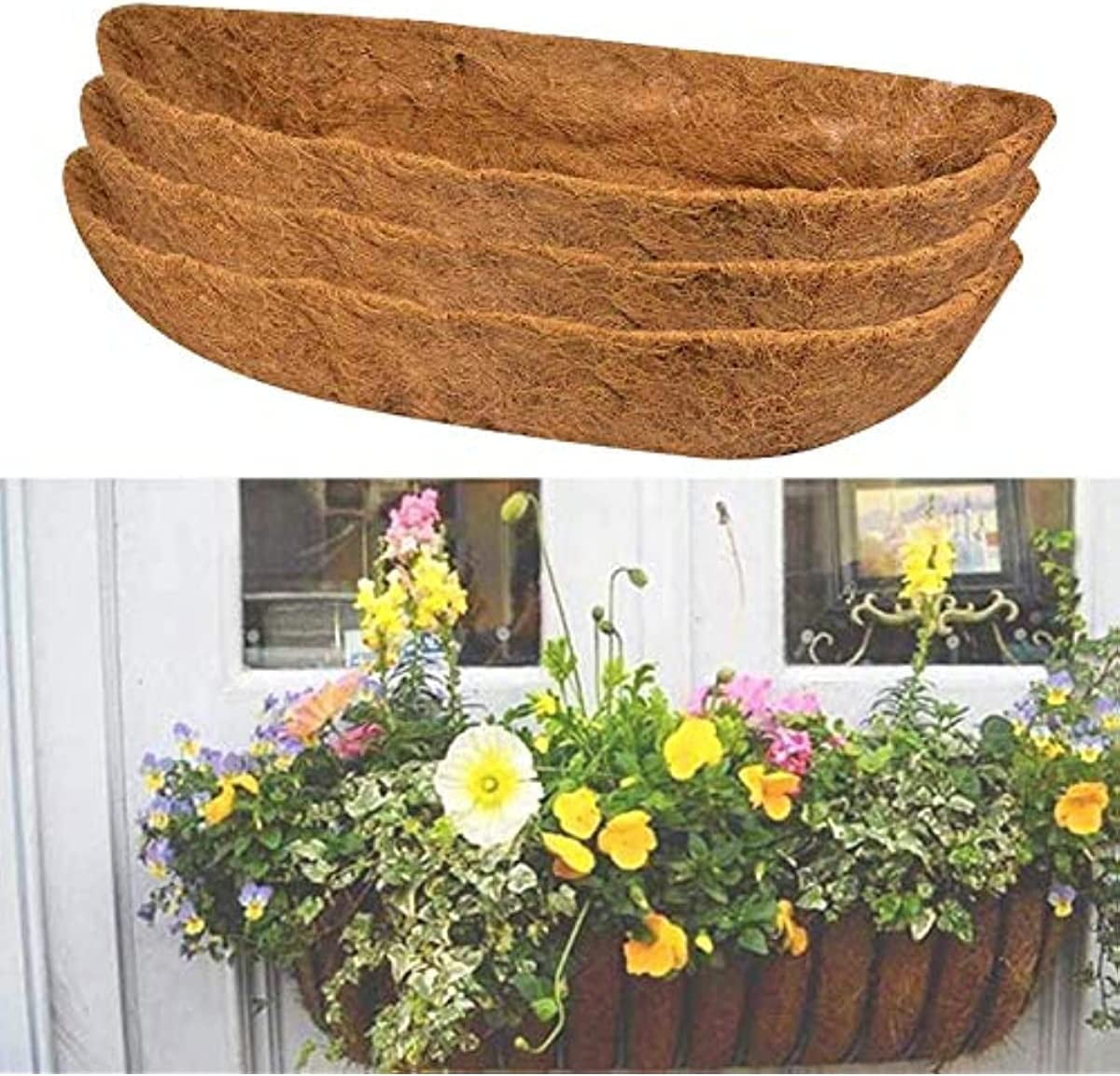 3 Packs Horse Trough Coco Liners Natural Coconut Coir Fiber Replacement ...