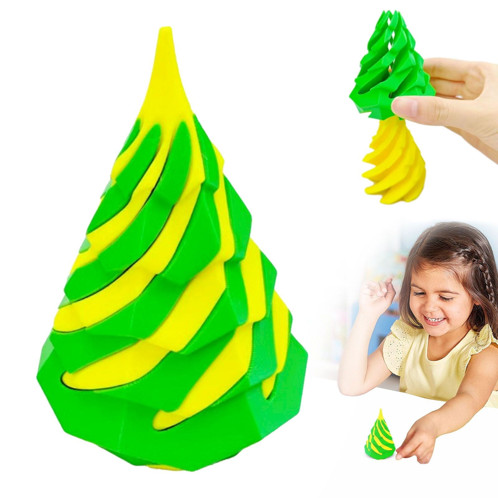 3 Packs Impossible Cone,Spiral Cone Fidget Toy, Christmas Tree Toy ...