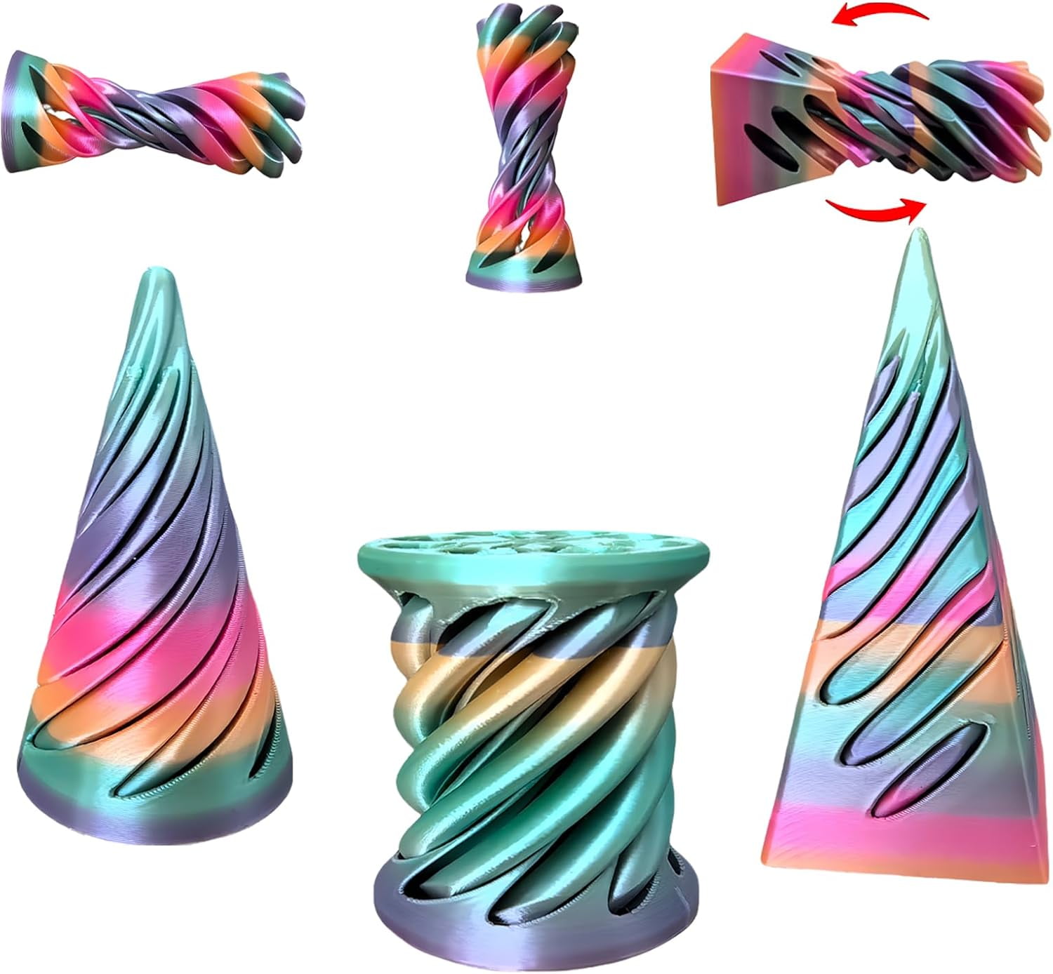 3 Packs Impossible Cone,Spiral Cone Fidget Toy,Impossible Cones ...