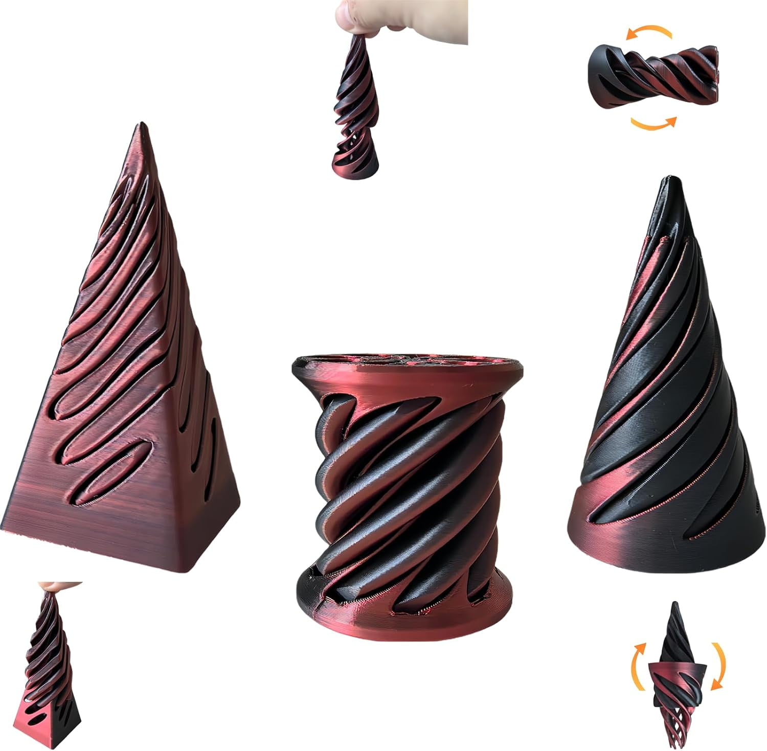 3 Packs Impossible Cone,Spiral Cone Fidget Toy,Impossible Cones ...