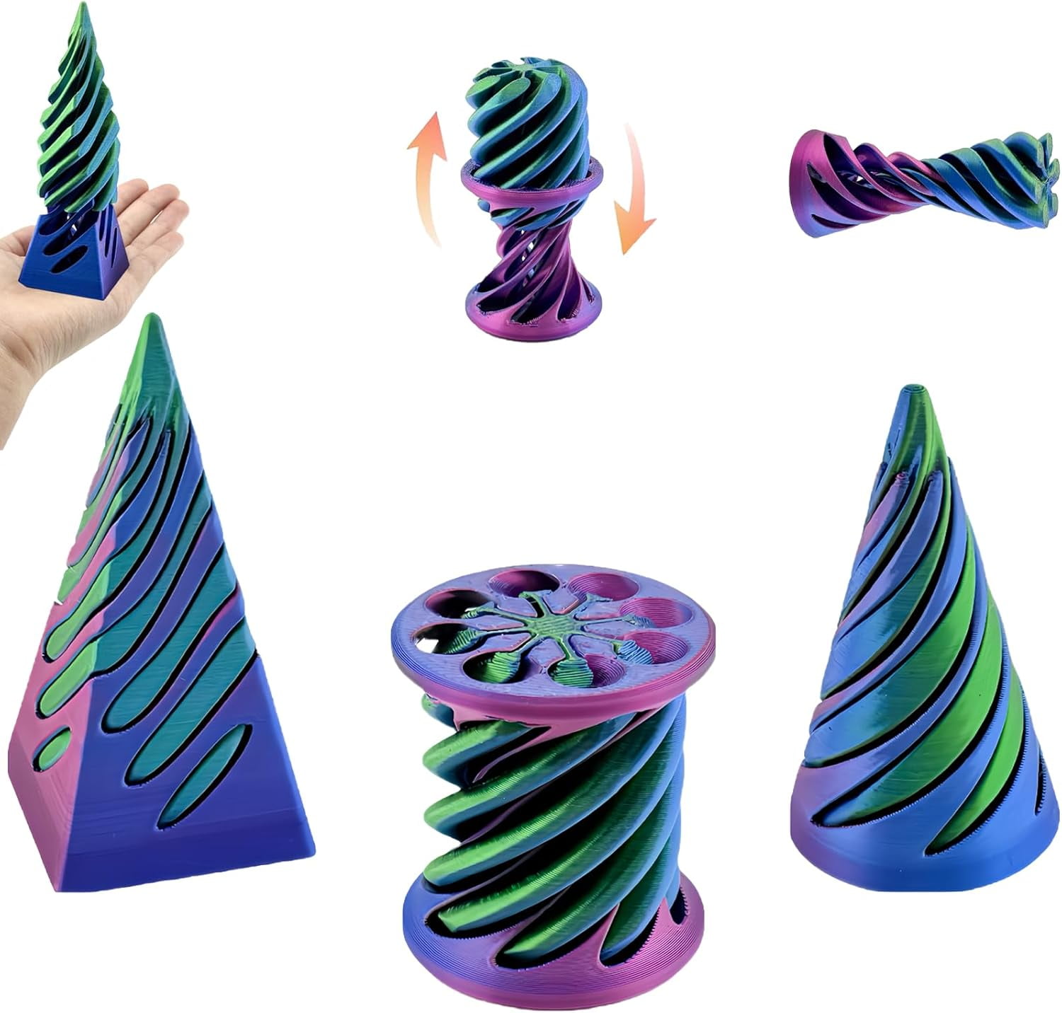 3 Packs Impossible Cone,Spiral Cone Fidget Toy,Impossible Cones ...