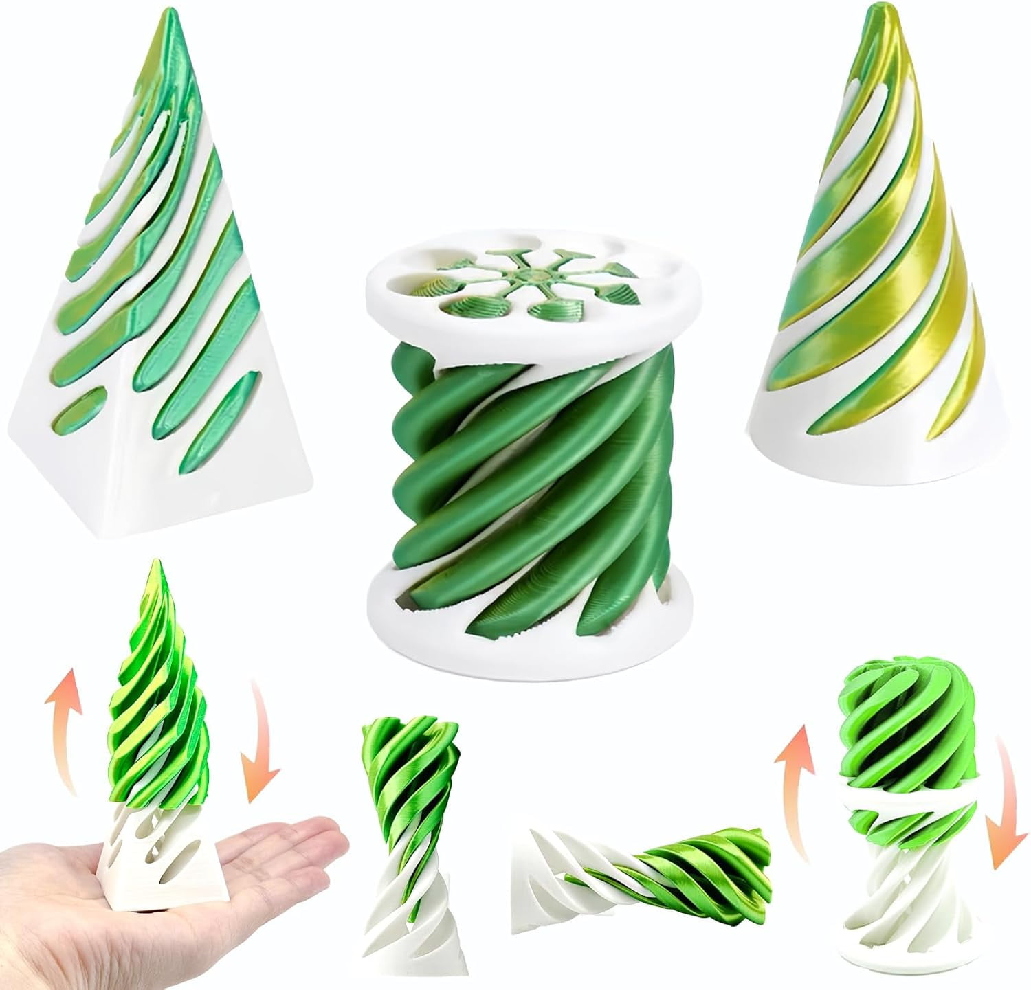 3 Packs Impossible Cone,Spiral Cone Fidget Toy Impossible Pyramid ...