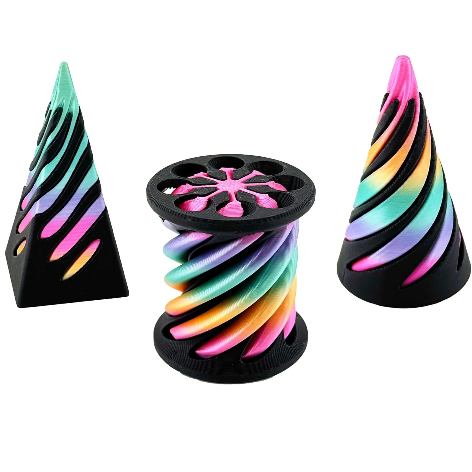 3 Packs Impossible Cone,Spiral Cone Fidget Toy Impossible Pyramid ...