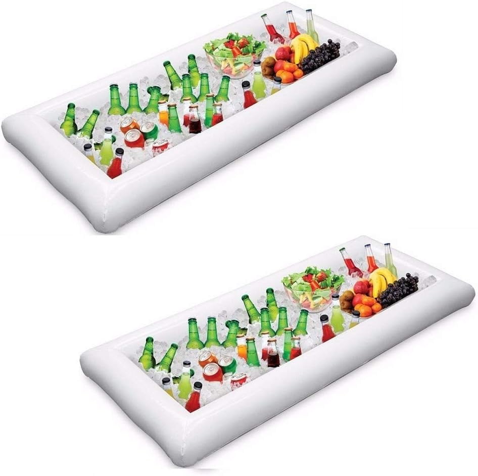 3 Packs Inflatable Pool Table Serving Bar - Large Buffet Tray Server ...