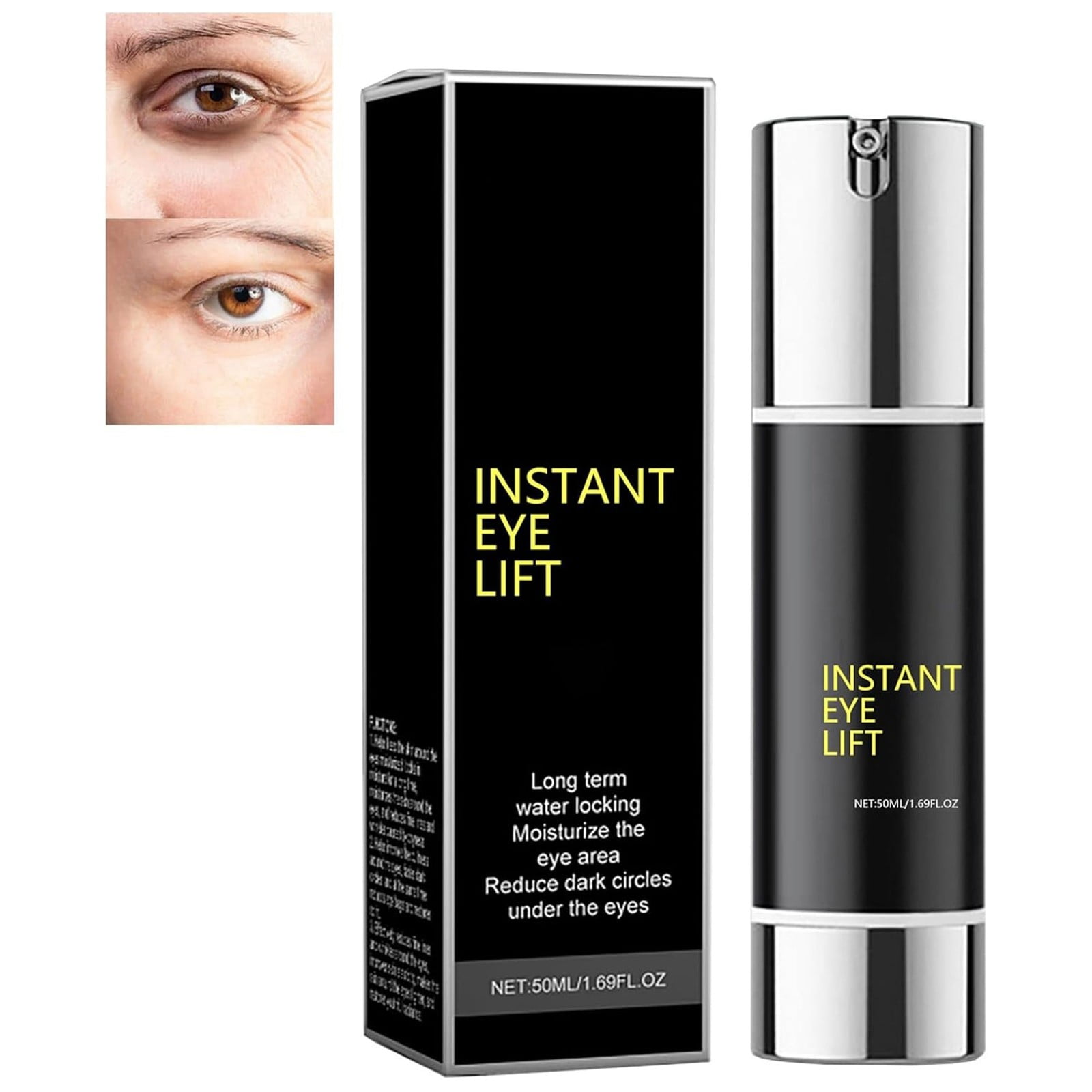 3 Packs Instant Eye Lift Cream 50ml/1.69fl.oz, Long Term Water Locking ...