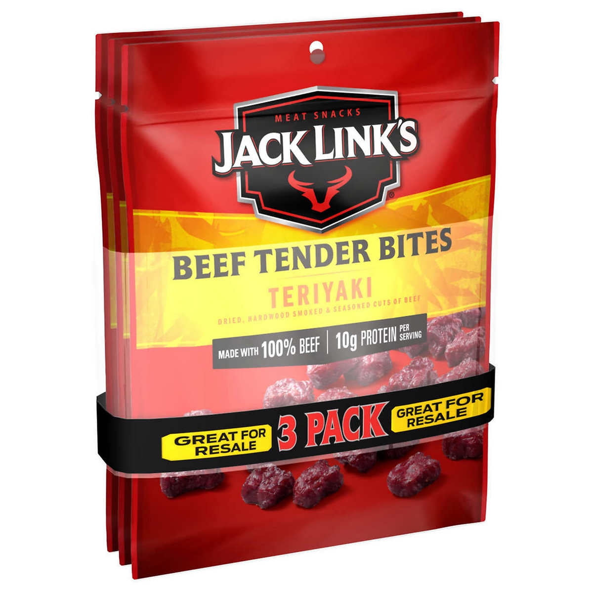 3 Packs Jack Link’s Beef Tender Bites Teriyaki, 3.25 oz Each - Walmart.com