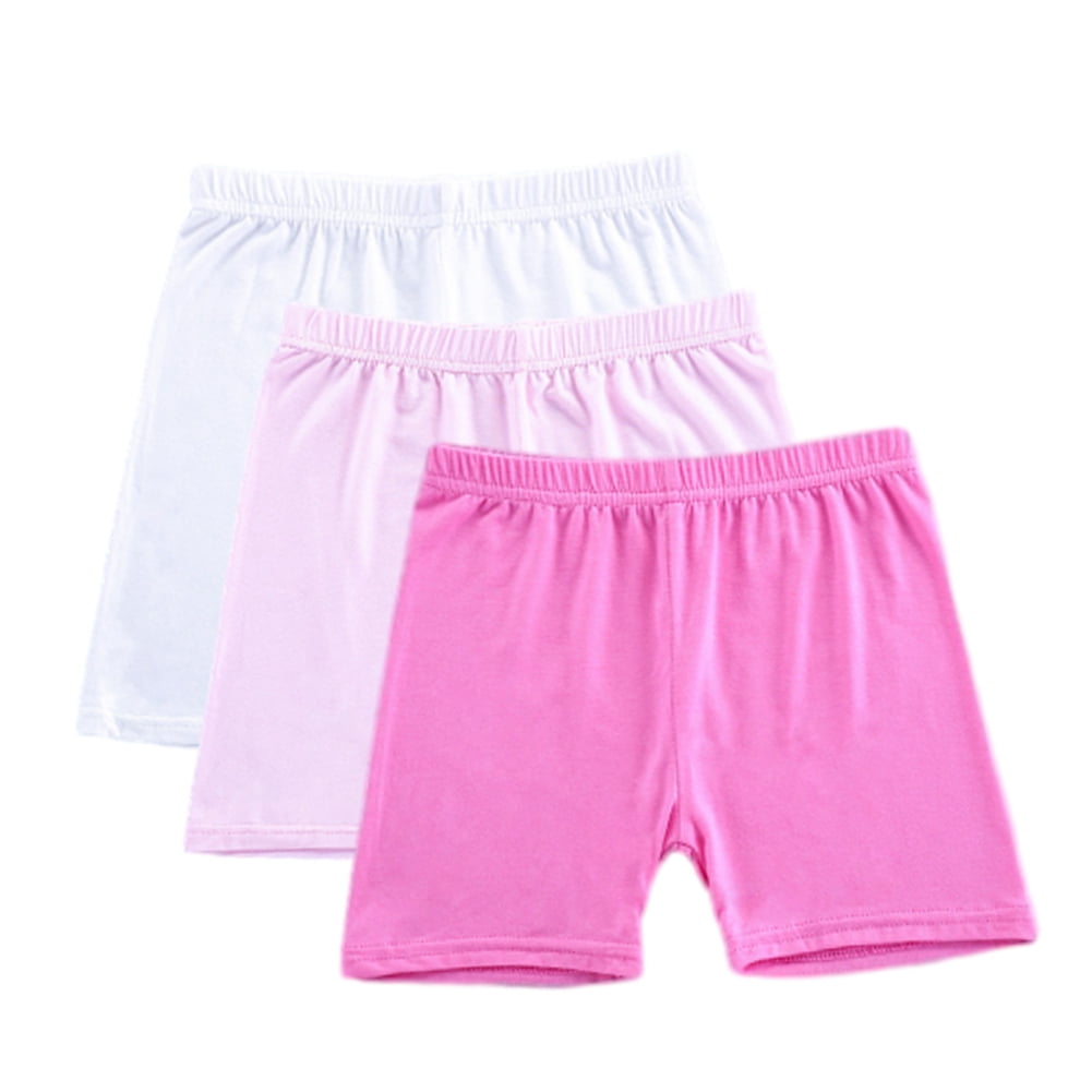 3 Packs Kids Girls Cotton Dance Shorts Kids Bike Shorts Soft Safety ...