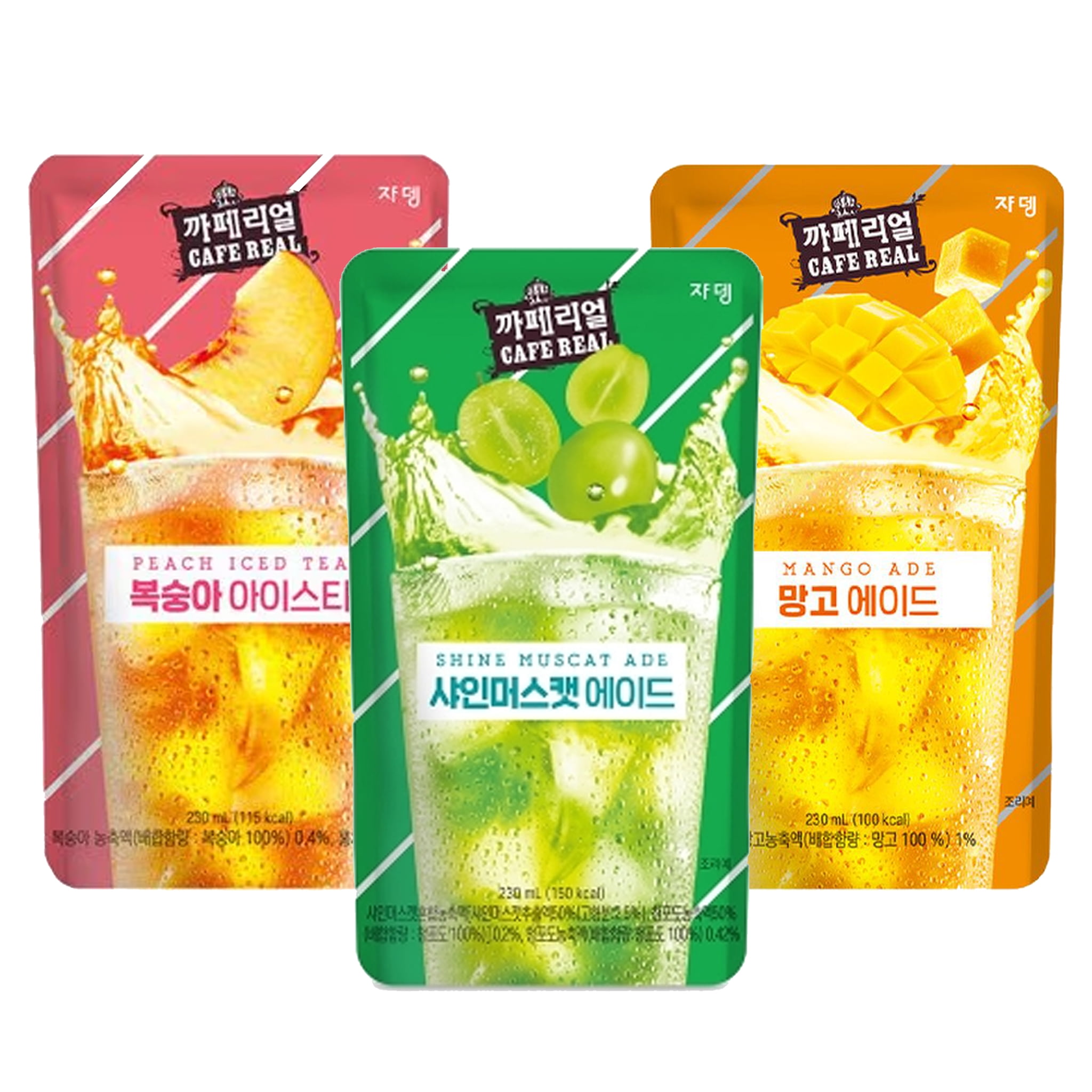 3 Packs Korean Convenience Store Drink Refreshing Iced Drink Peach Iced ...