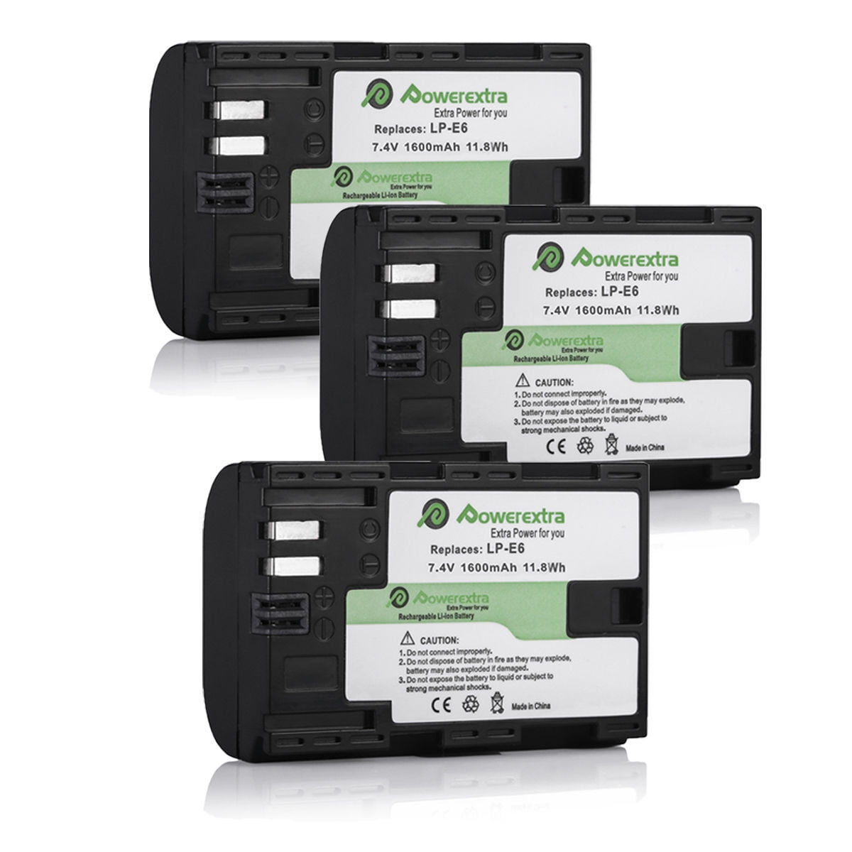 3 Packs LP-E6 Battery for Canon EOS 80D 6D 7D 70D 60D 5DS R Mark II III ...