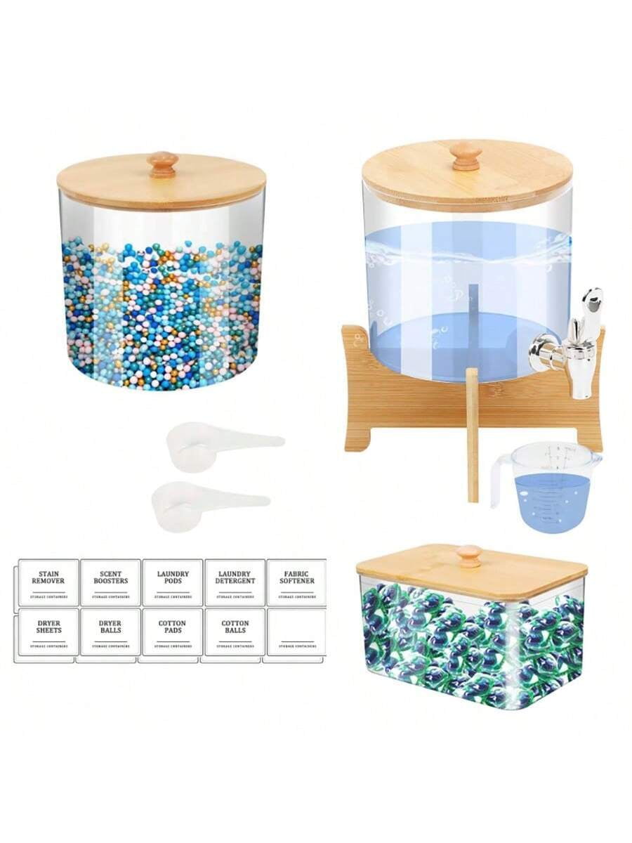 3 Packs Laundry Organization Storage Set, Liquid Laundry Detergent ...