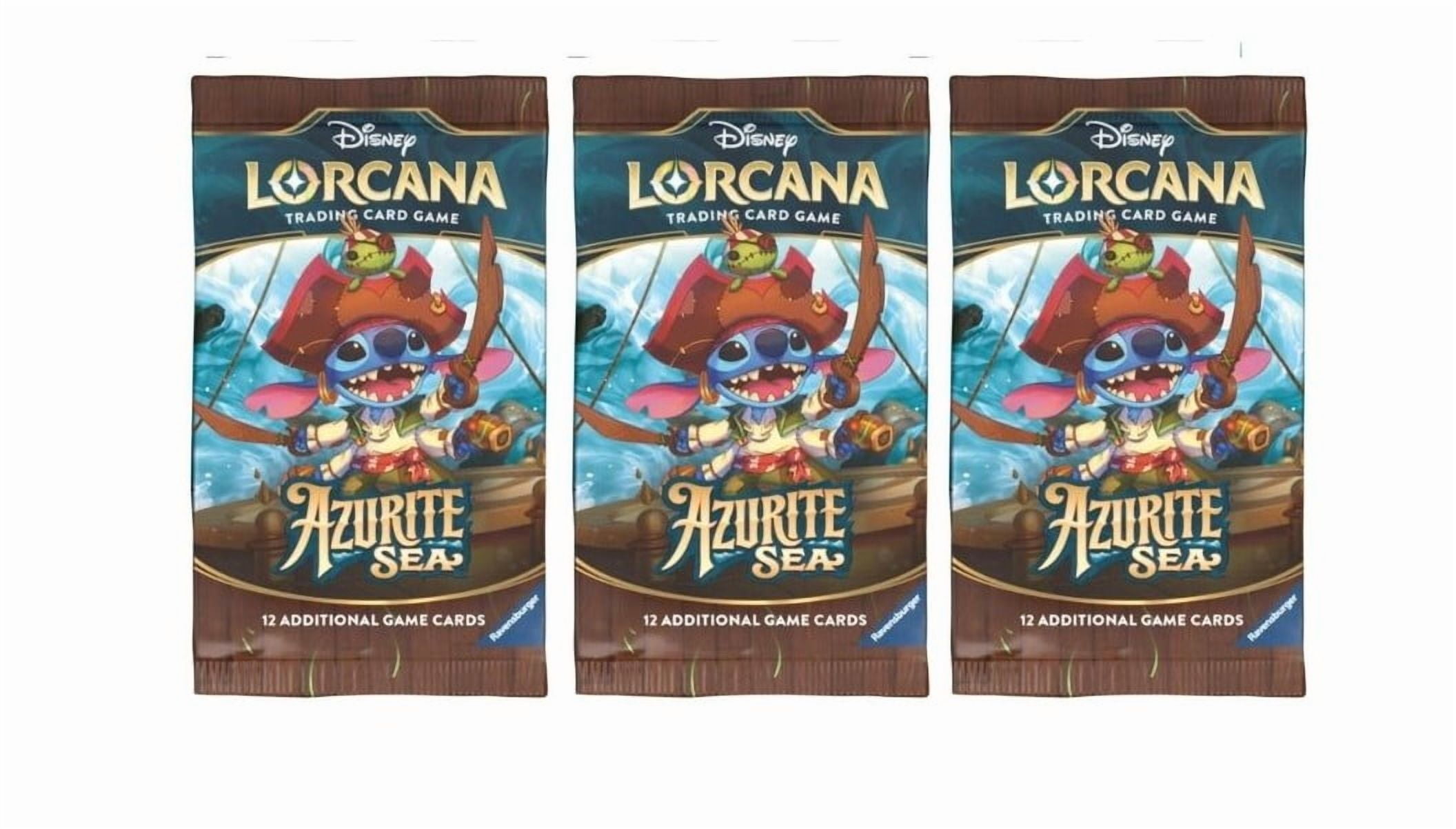 3 Packs Lorcana 12 Card Booster Pack Lorcana Azurite Sea - Walmart.com