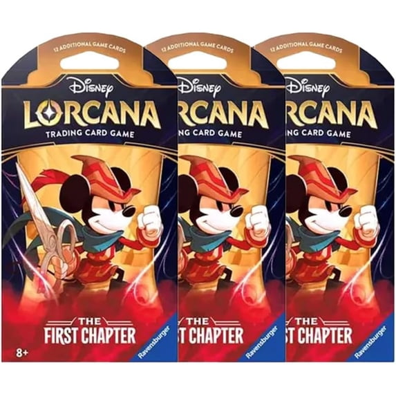 3 Packs Lorcana 12 Card Booster Pack Lorcana The First Chapter ...