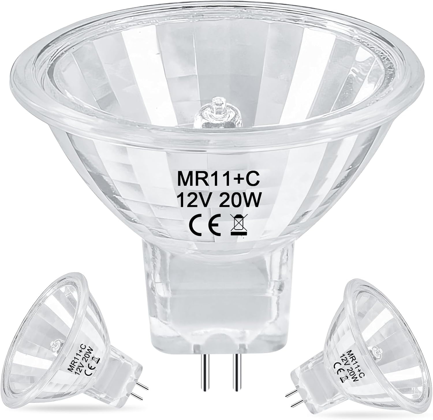 3 Packs MR11 Halogen Bulb 20W 12V FTD Spotlight Bulb with Long Lifespan,GU4 Bi-Pin Base,Dimmable ...
